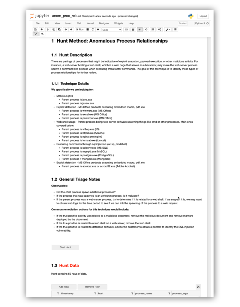 How to create and maintain Jupyter threat hunting notebooks - Expel