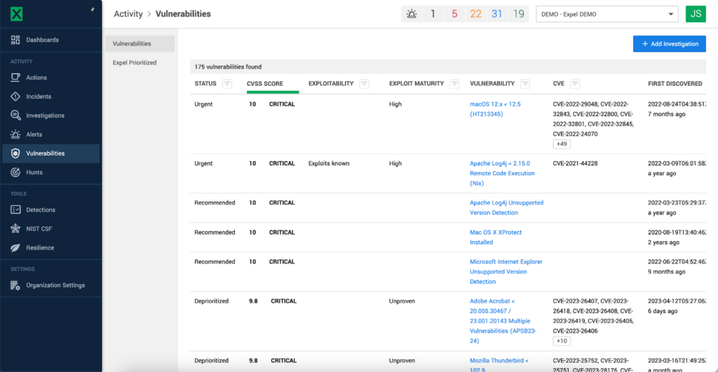 Vulnerability Prioritization Expel