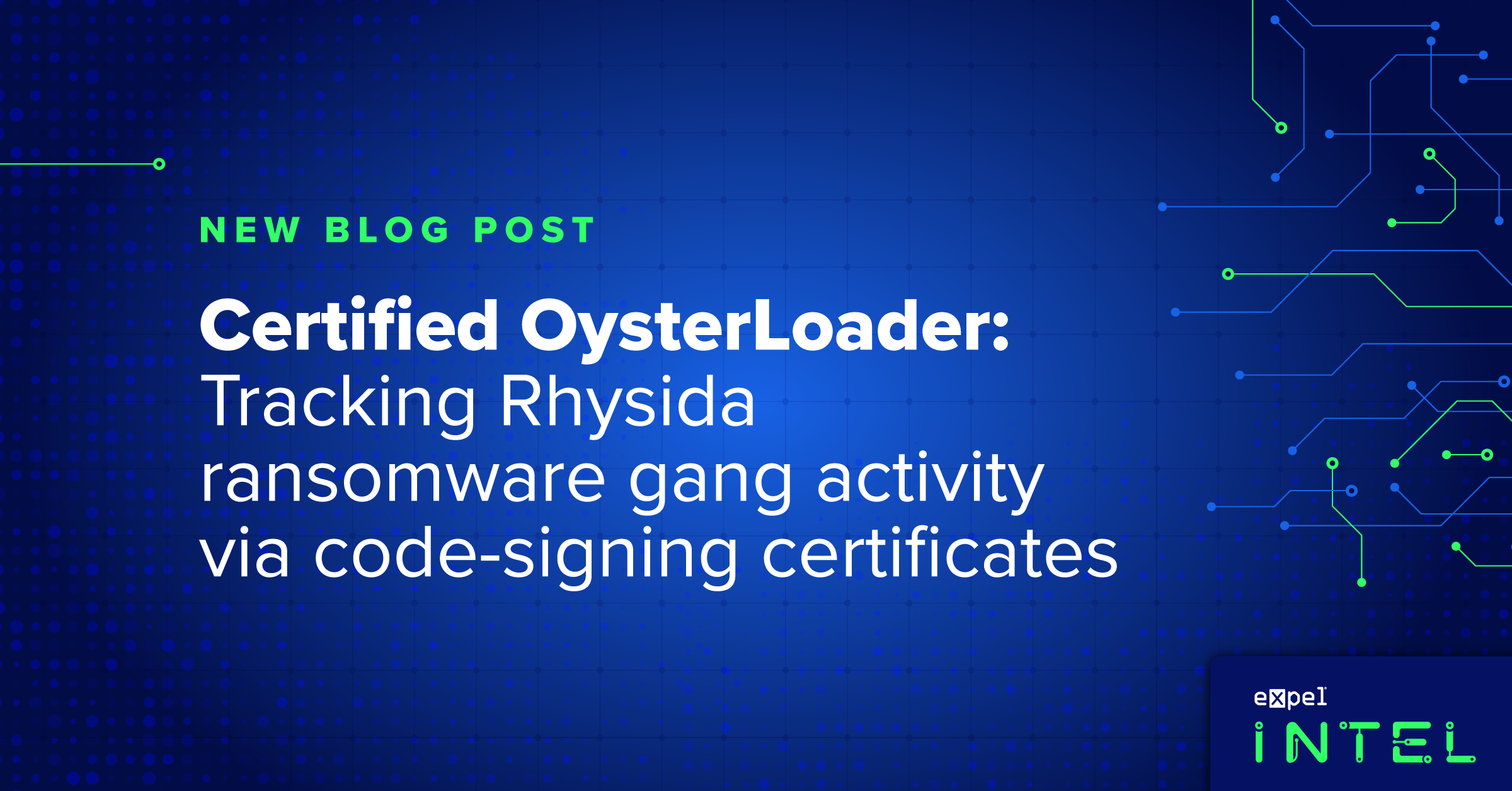 Certified OysterLoader: Tracking Rhysida ransomware gang activity via ...